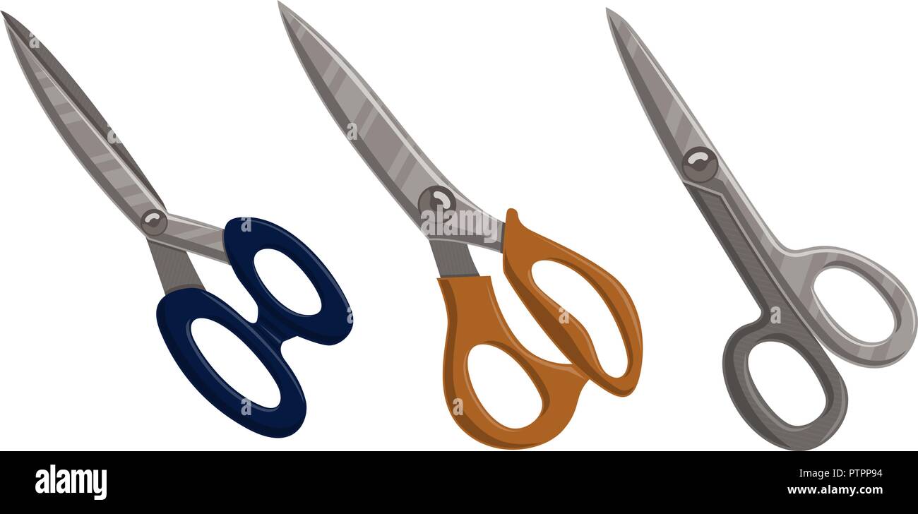 Scissor Template Vector Set Color Stock Vector Image & Art - Alamy