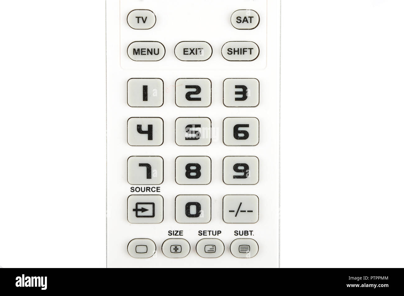 Detail of keypad on white background Stock Photo - Alamy