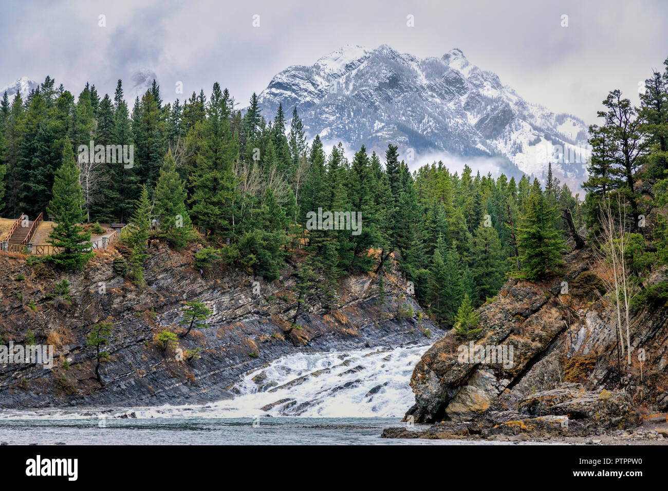 Bow Valley Falls, Banff National Park, Alberta, Canada Stock Photo - Alamy