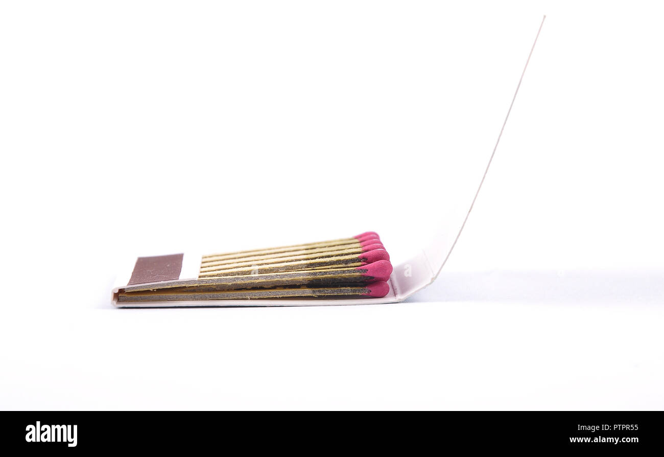 Open matchbook on white background Stock Photo - Alamy