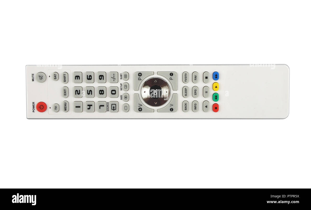 Remote control on white background Stock Photo - Alamy