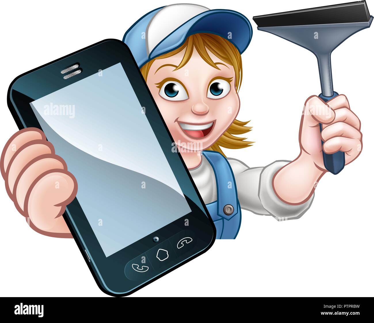 Cleaner man at home Stock Vector Images - Alamy