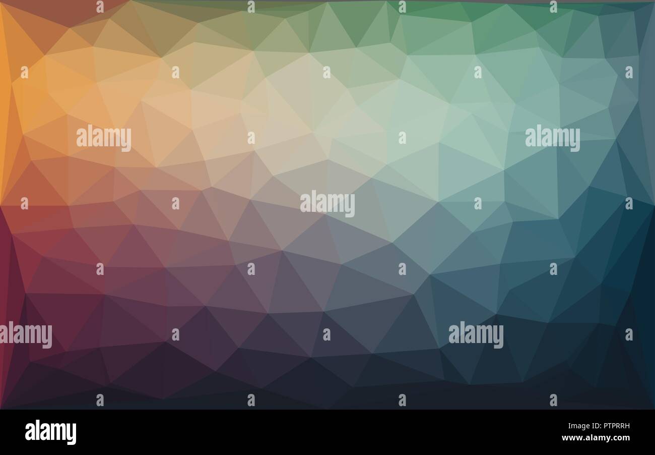 Abstract Colorful Low Poly Vector Background With Warm Gradient Futuristic Pattern Stock Vector