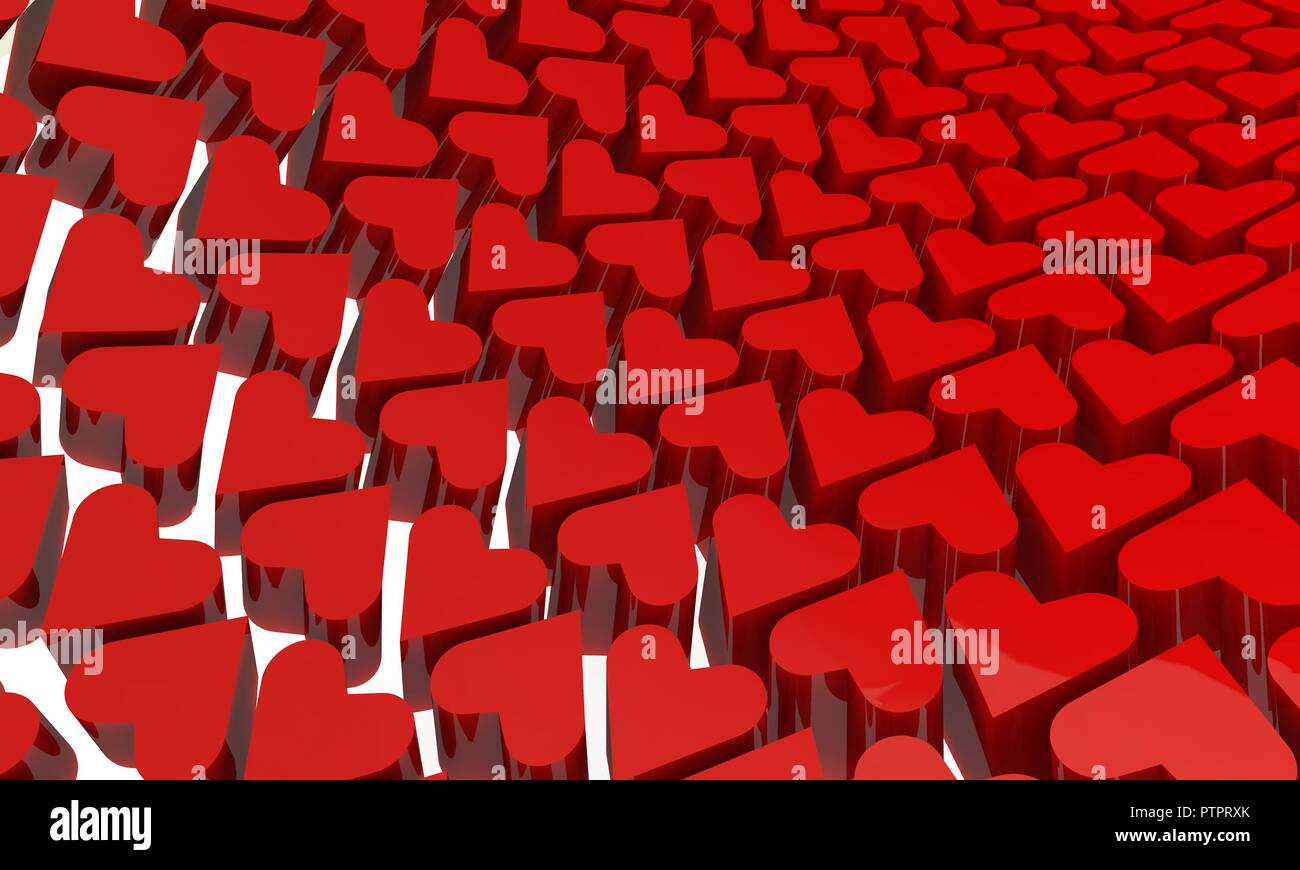 Abstract background of hearts. 3D rendering Stock Photo - Alamy