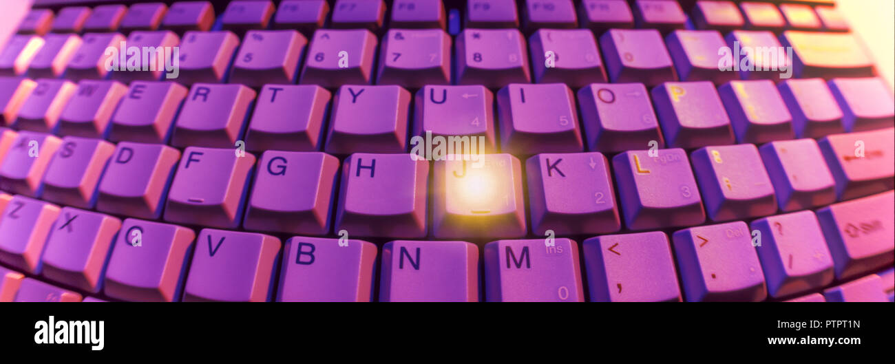 1994 HISTORICAL FISHEYE VIEW OF LAPTOP NOTEBOOK COMPUTER KEYBOARD Stock ...