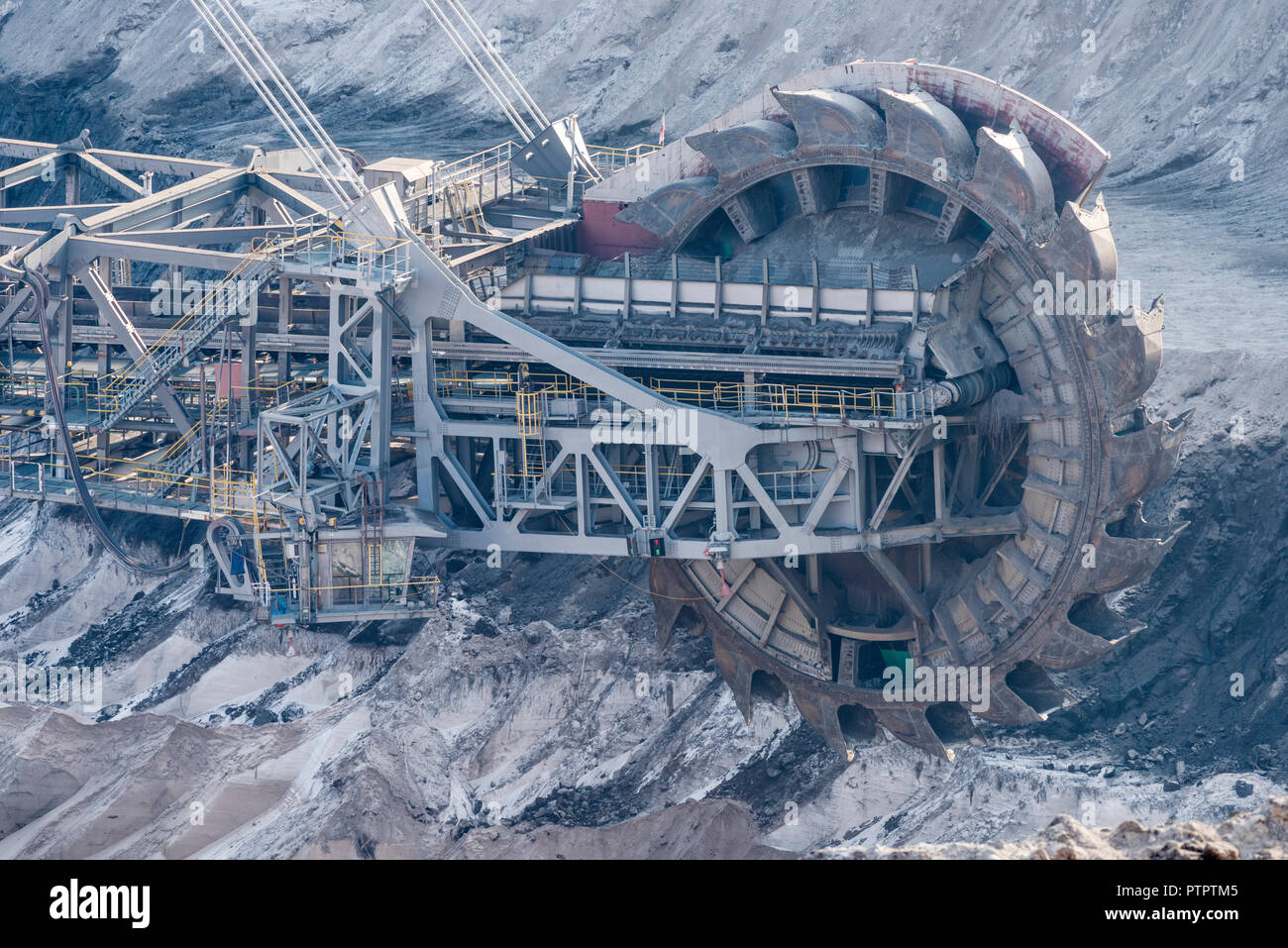 Impression of the Tagebau Hambach, a large open-pit coal mine in ...