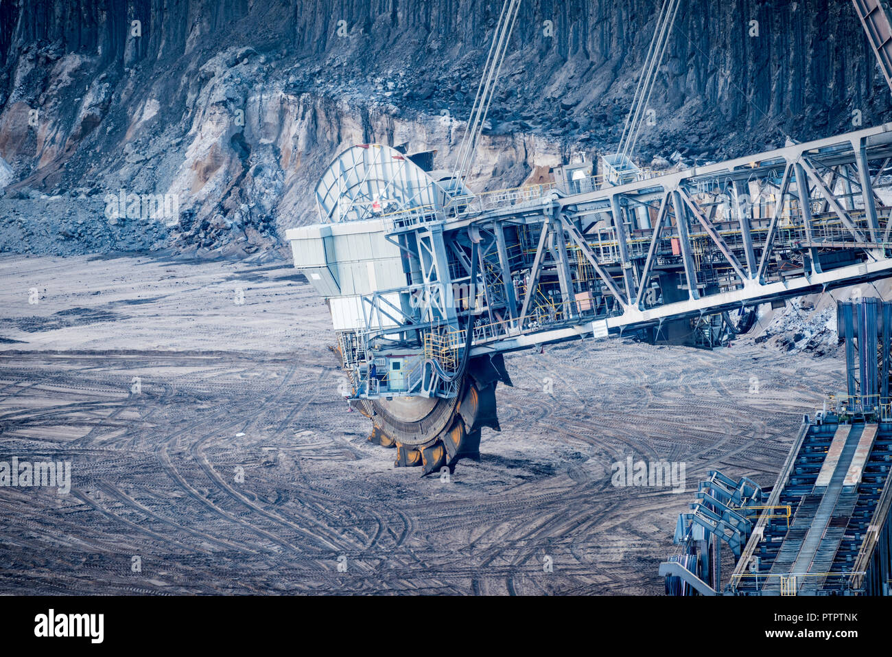 Impression of the Tagebau Hambach, a large open-pit coal mine in ...