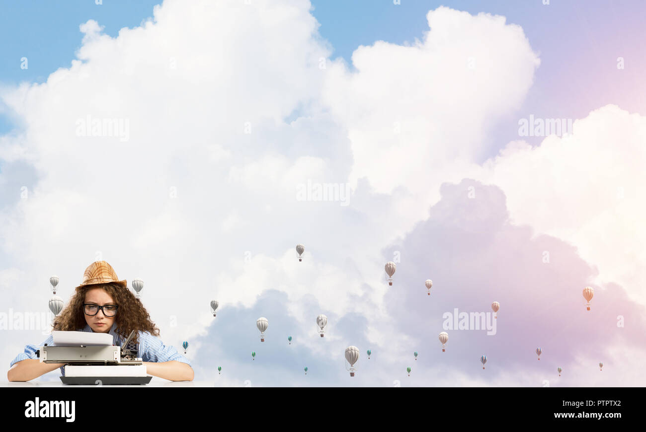 Creative inspiration of young female writer Stock Photo - Alamy