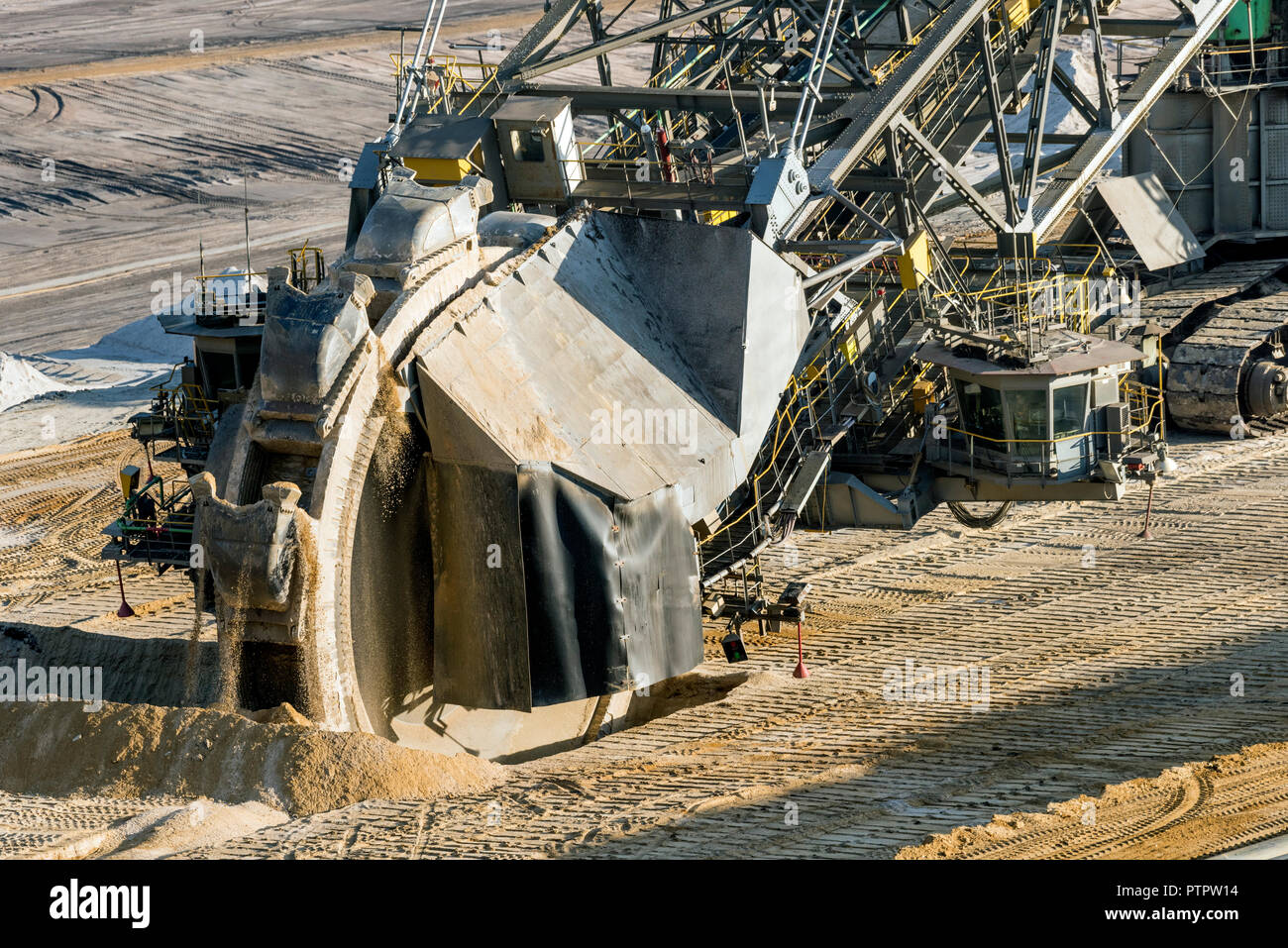 Impression of the Tagebau Hambach, a large open-pit coal mine in ...