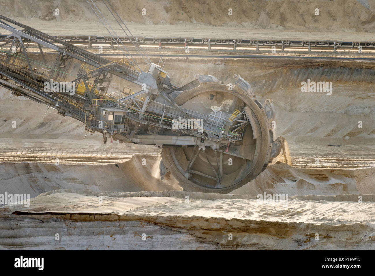 Impression of the Tagebau Hambach, a large open-pit coal mine in ...