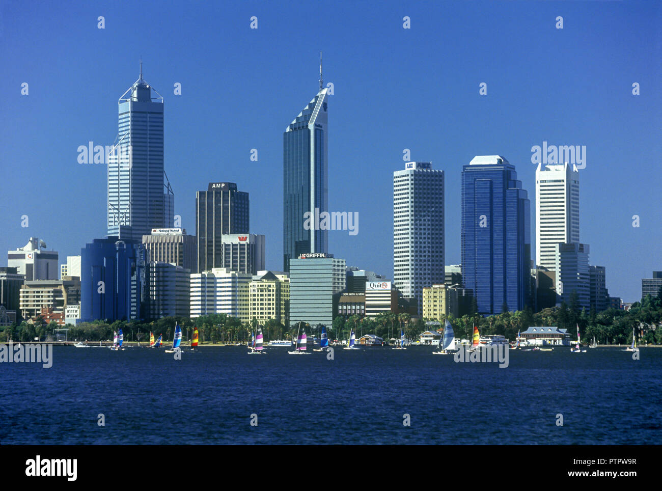 Perth skyline with color buildings hi-res stock photography and images ...