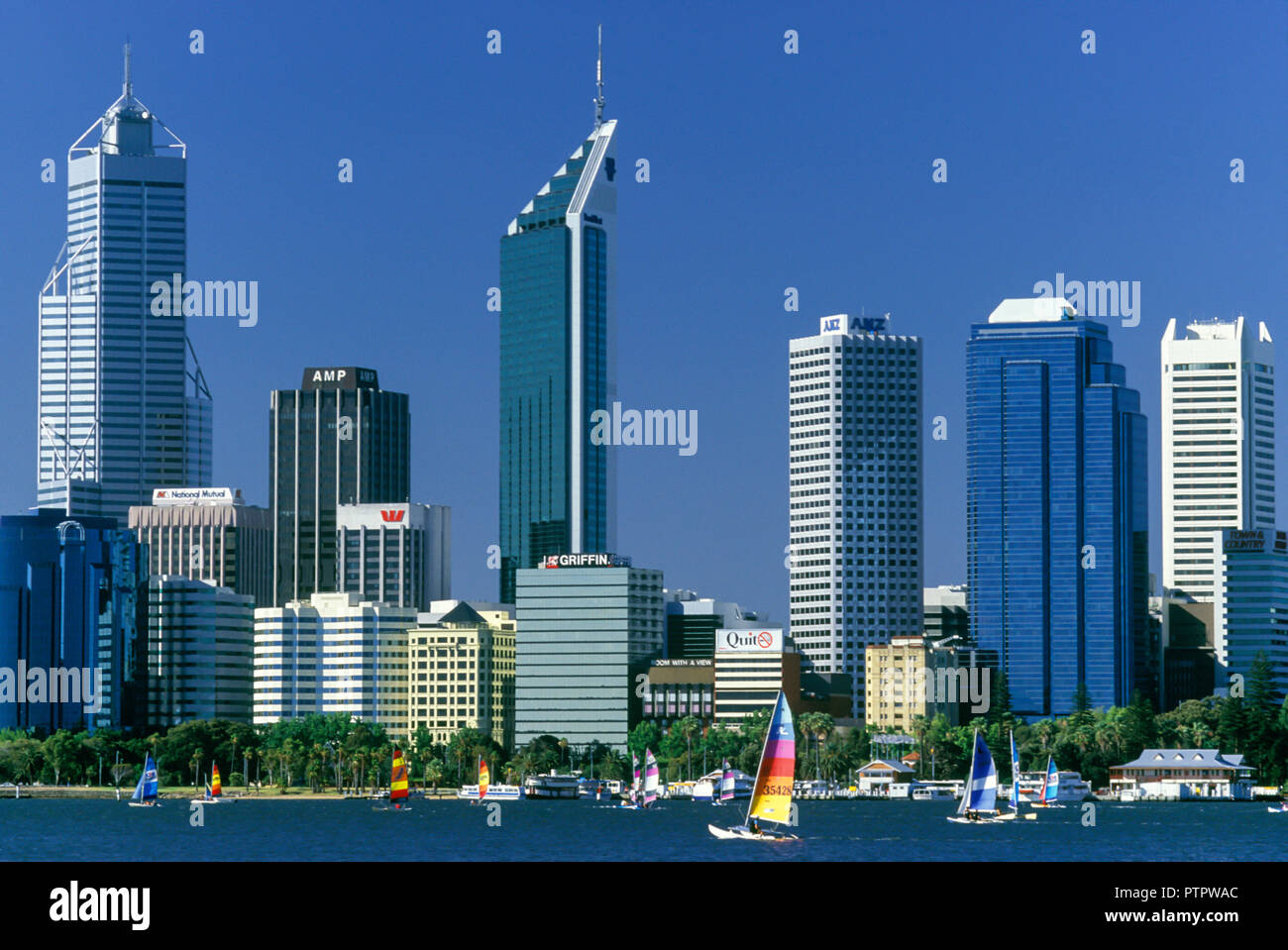 Perth skyline with color buildings hi-res stock photography and images ...