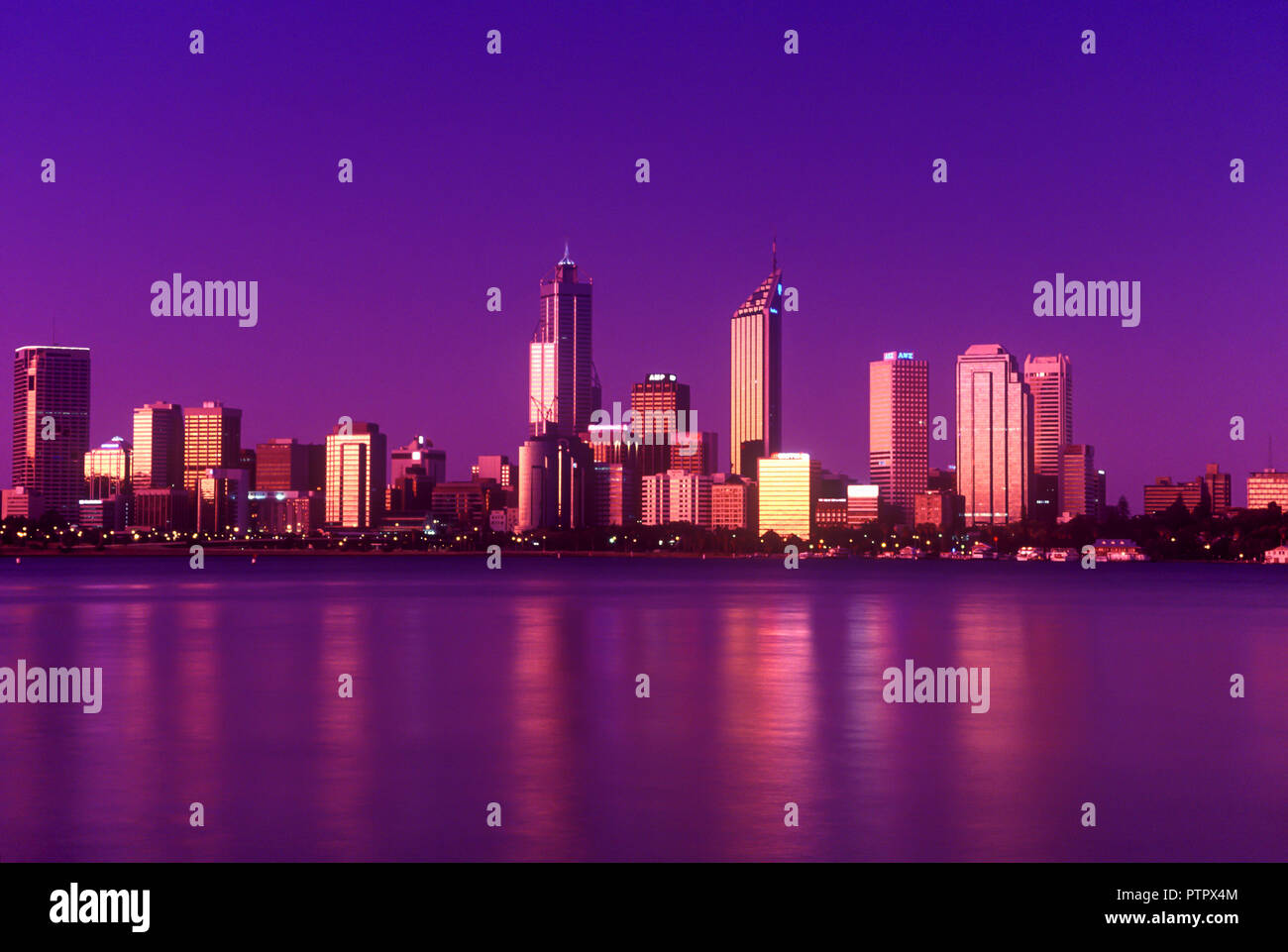 Perth city skyline silhouette hi-res stock photography and images - Alamy