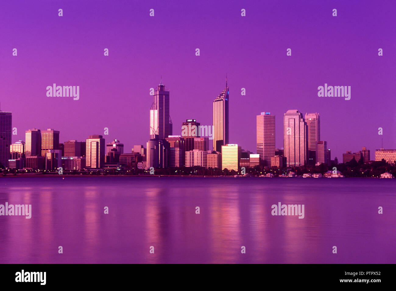 Perth City Skyline Silhouette High Resolution Stock Photography and ...