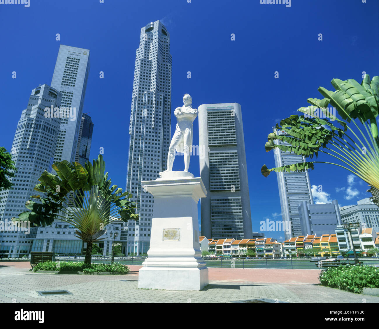 1996 HISTORICAL SIR THOMAS RAFFLES STATUE RIVER WALK RAFFLES LANDING ...