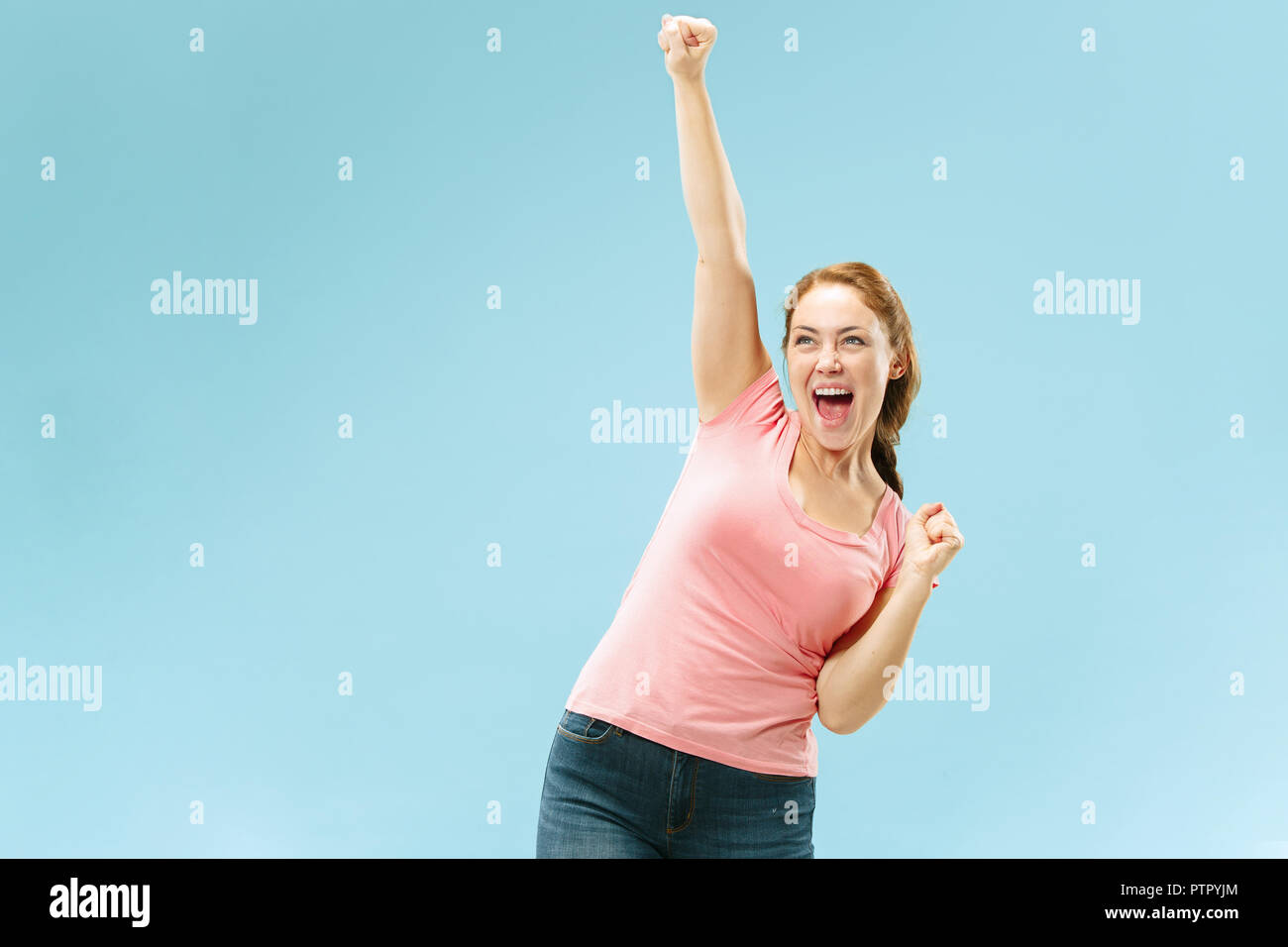 I won. Winning success happy woman celebrating being a winner. Dynamic ...