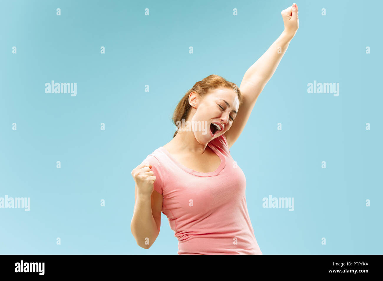 I won. Winning success happy woman celebrating being a winner. Dynamic ...