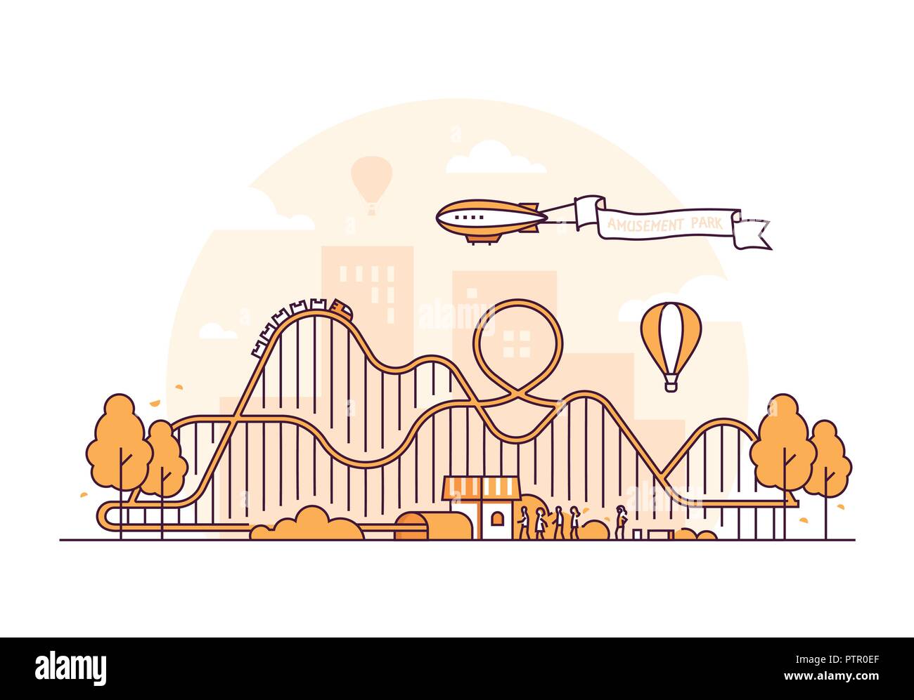 Roller coaster Cut Out Stock Images & Pictures - Alamy