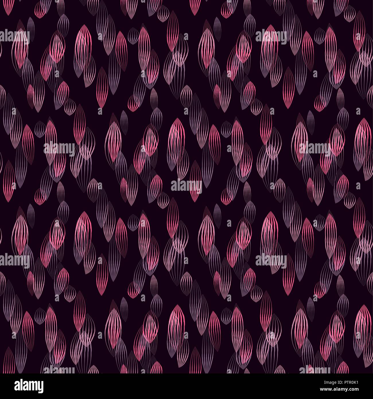 Tropical leaves of palm tree seamless pattern in ultra violet colors ...