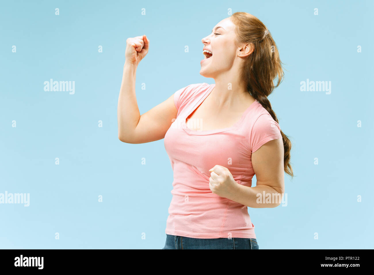 I won. Winning success happy woman celebrating being a winner. Dynamic ...