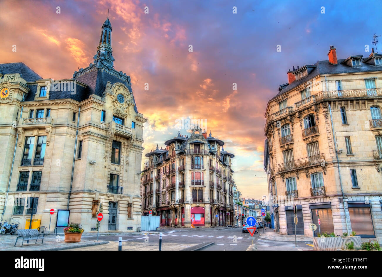 Post Office of Dijon at sunset. France Stock Photo - Alamy