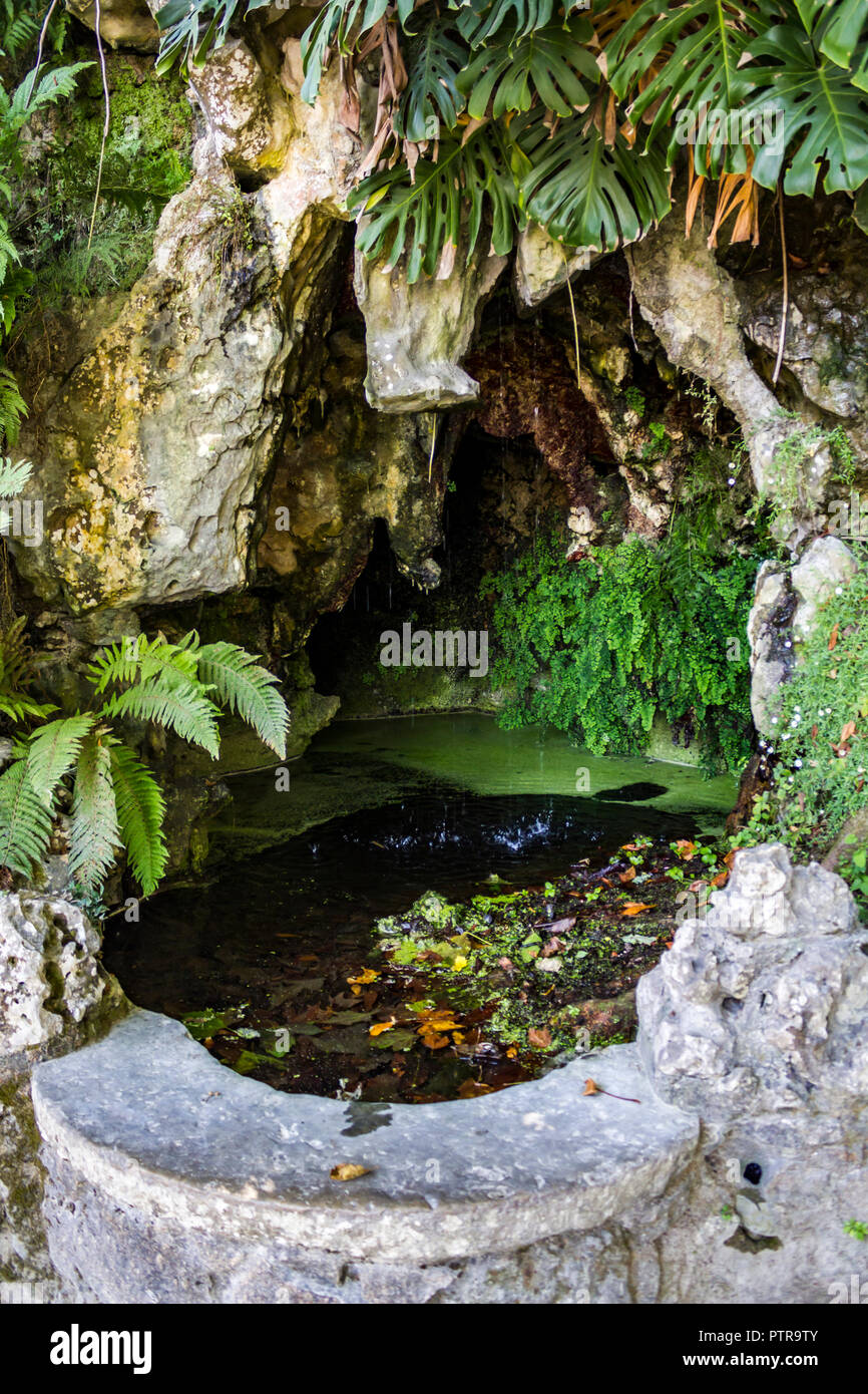Water falling on cave Stock Photo - Alamy