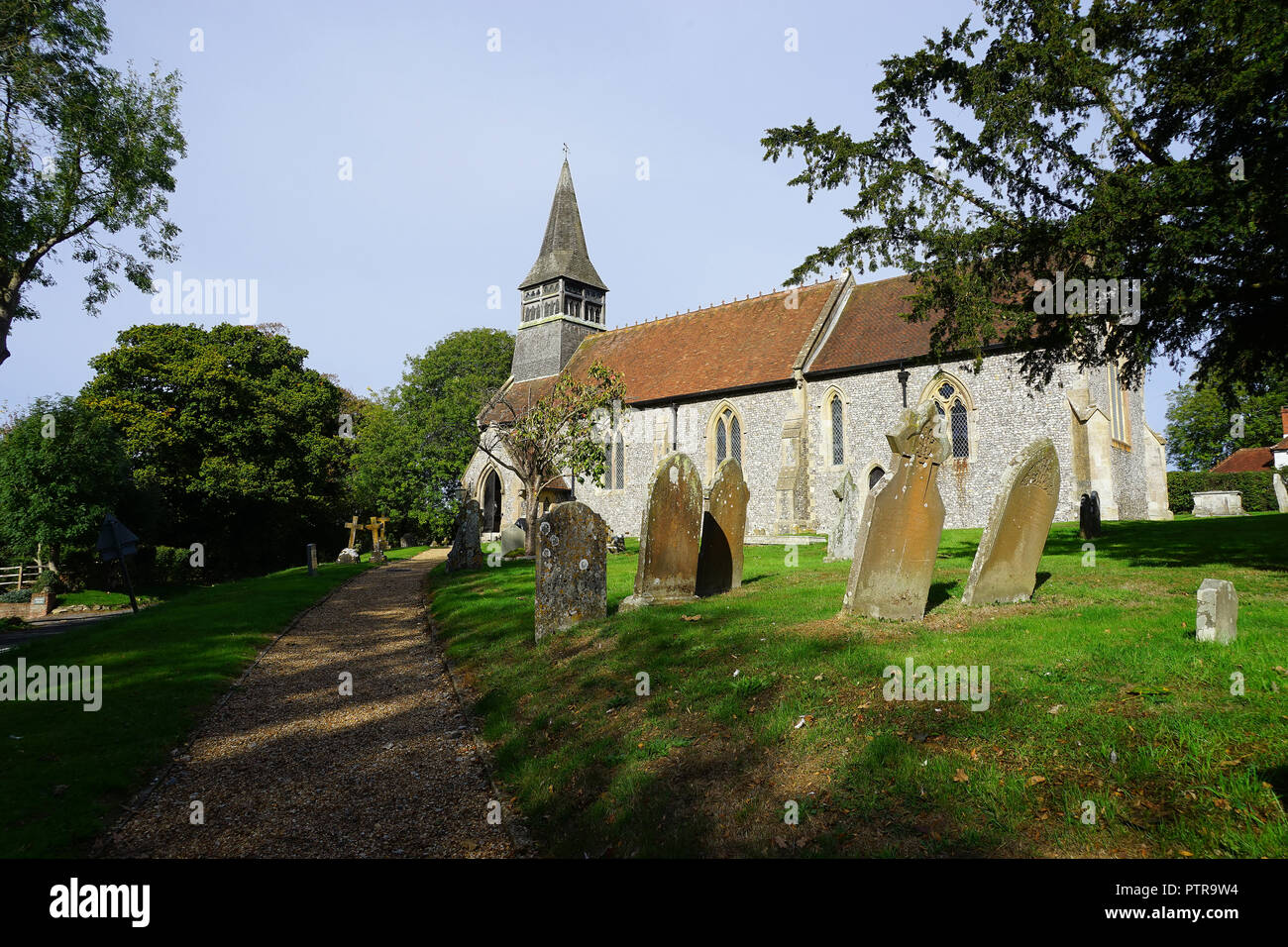 The pretty church at North Waltham Stock Photo - Alamy