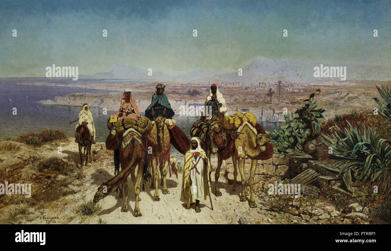 Berninger Edmund - an Arab Caravan Stock Photo - Alamy