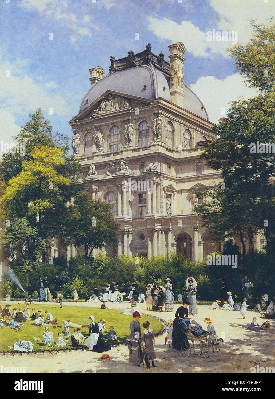 Beroud Louis - Les Jardins Du Carrousel Et Le Pavillon Richelieu a ...