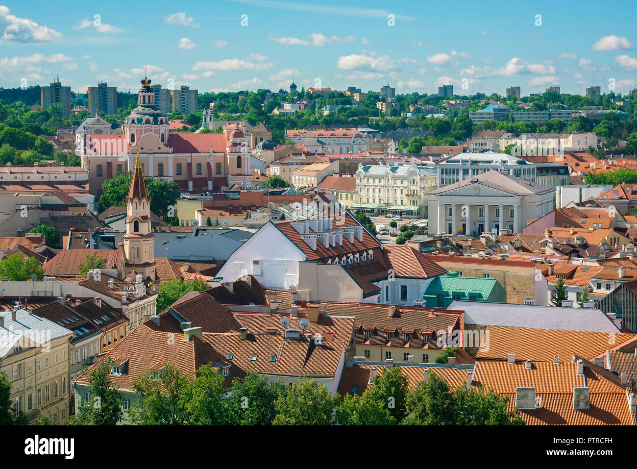 Aerial view of town centre hi-res stock photography and images - Alamy