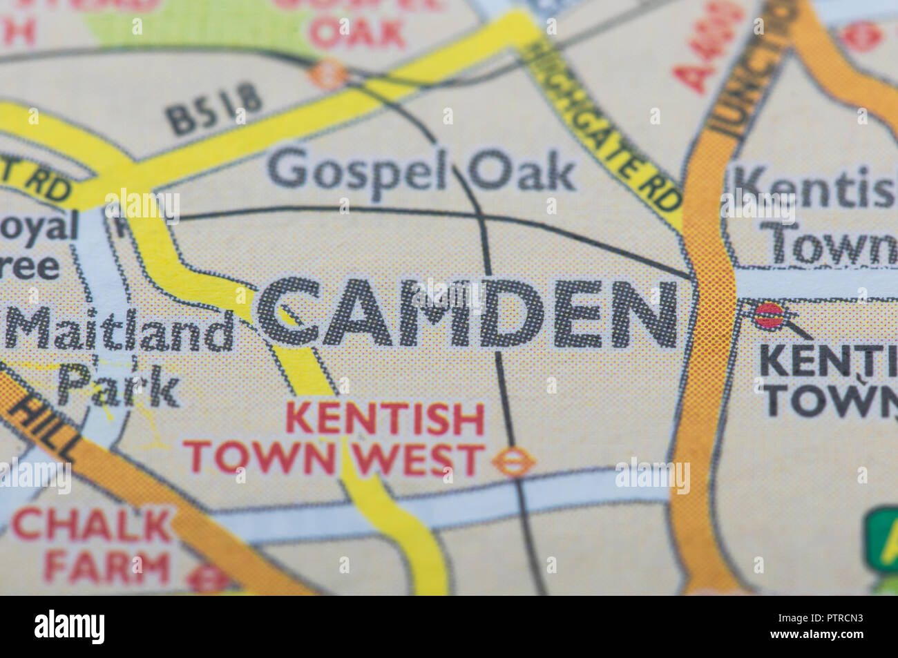 London borough of Camden location map Stock Photo - Alamy