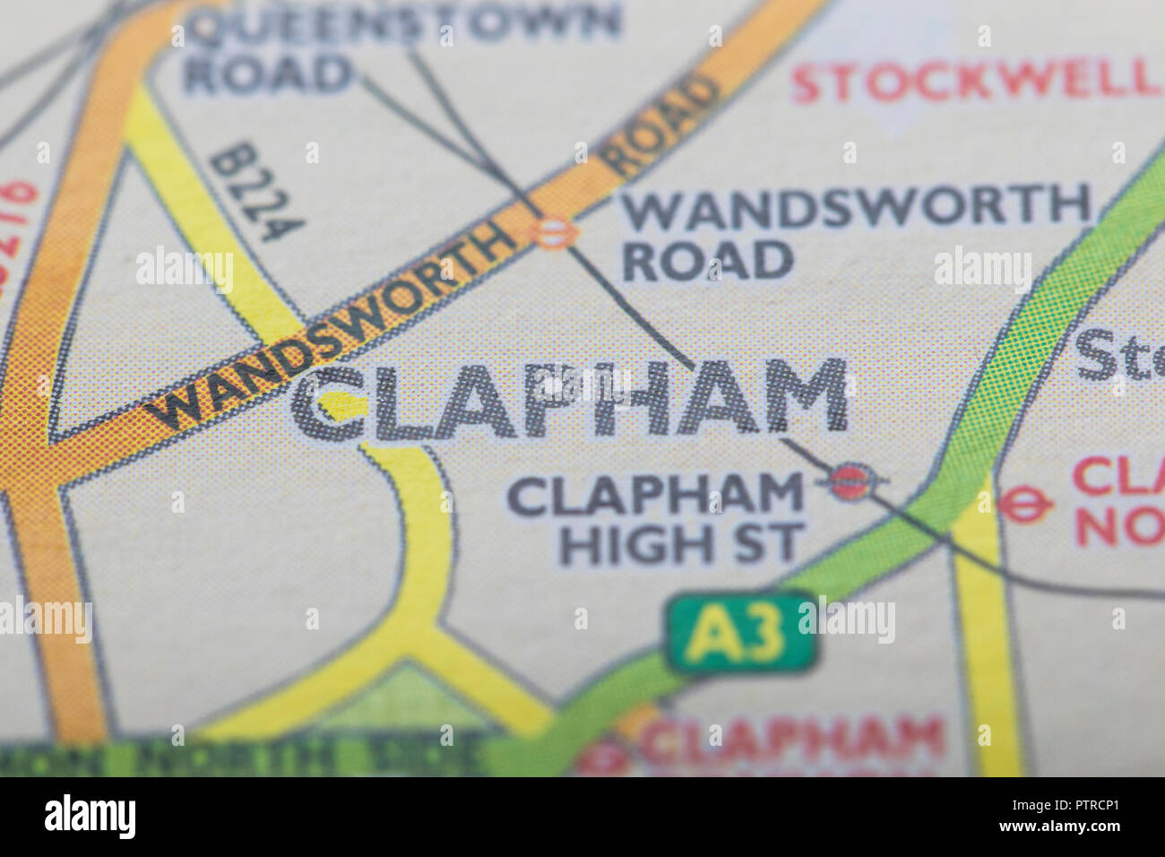 London borough of Clapham location map Stock Photo - Alamy