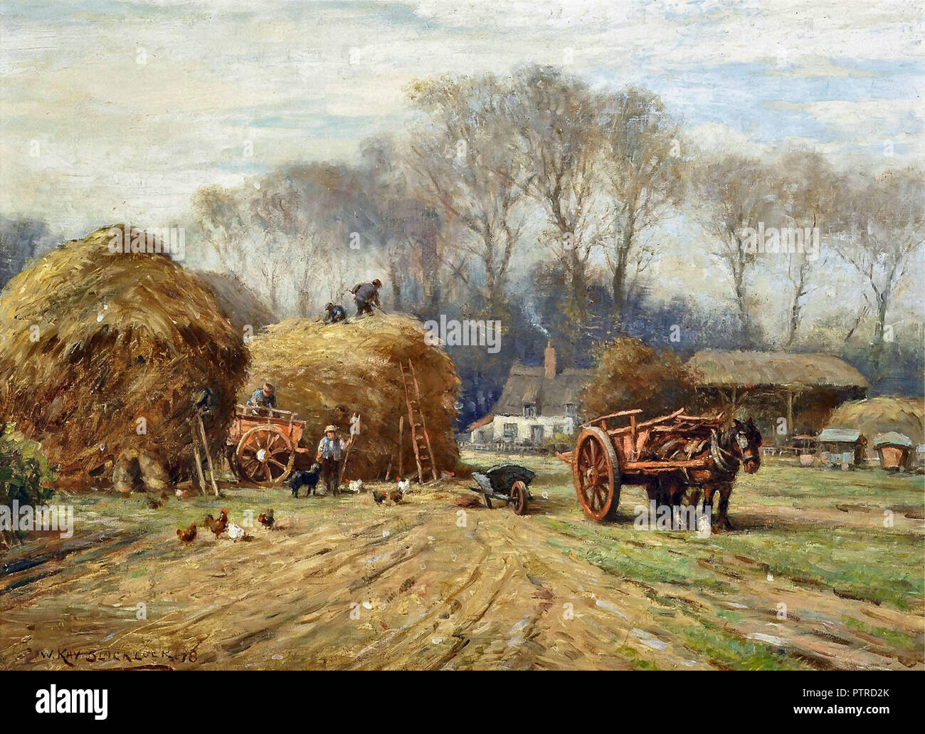Blacklock William Kay - Bringing Home the Hay Stock Photo - Alamy