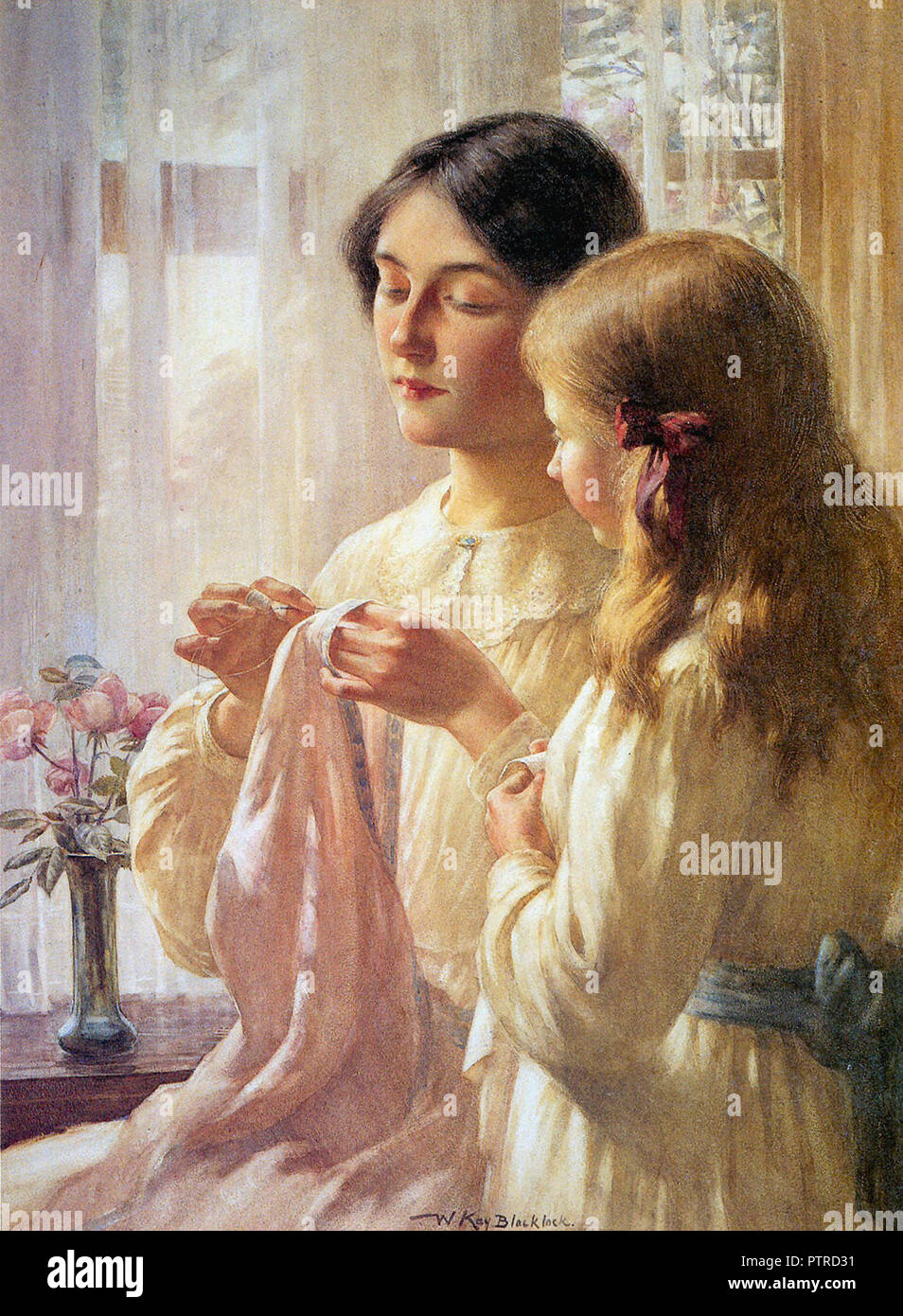 Blacklock William Kay - the Lesson Stock Photo - Alamy