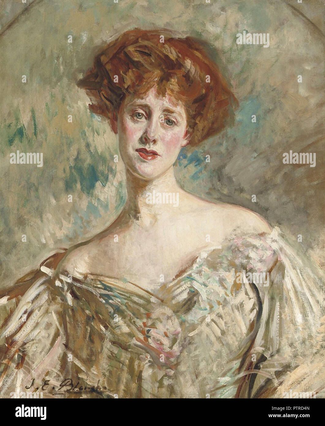 Blanche Jacques Emile - Portrait of a Lady Stock Photo - Alamy