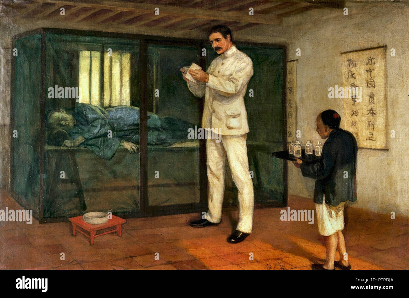 Board Ernest - Sir Patrick Manson Experimenting with Filaria Sanguinis ...