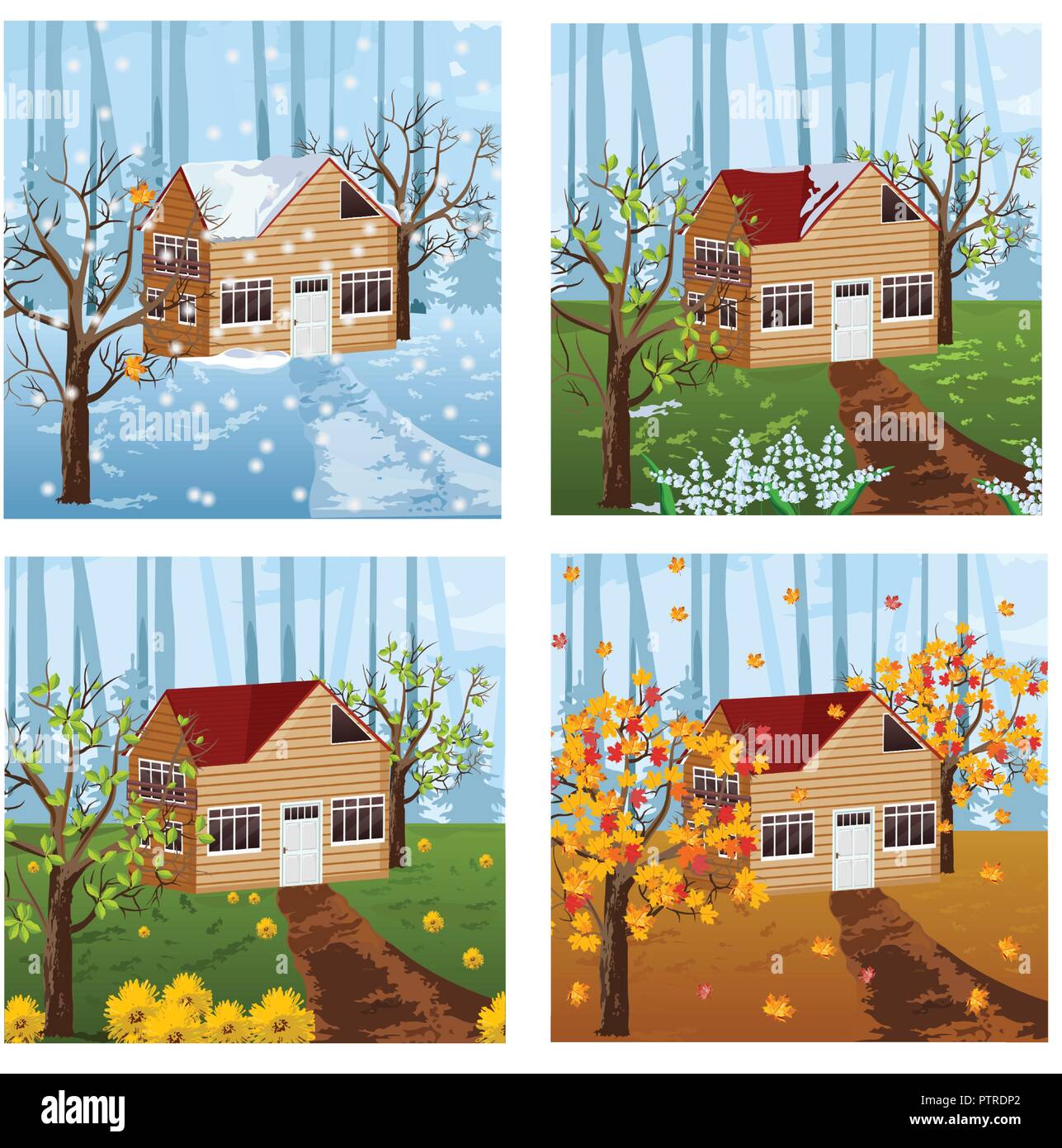 Drawing Of All Seasons