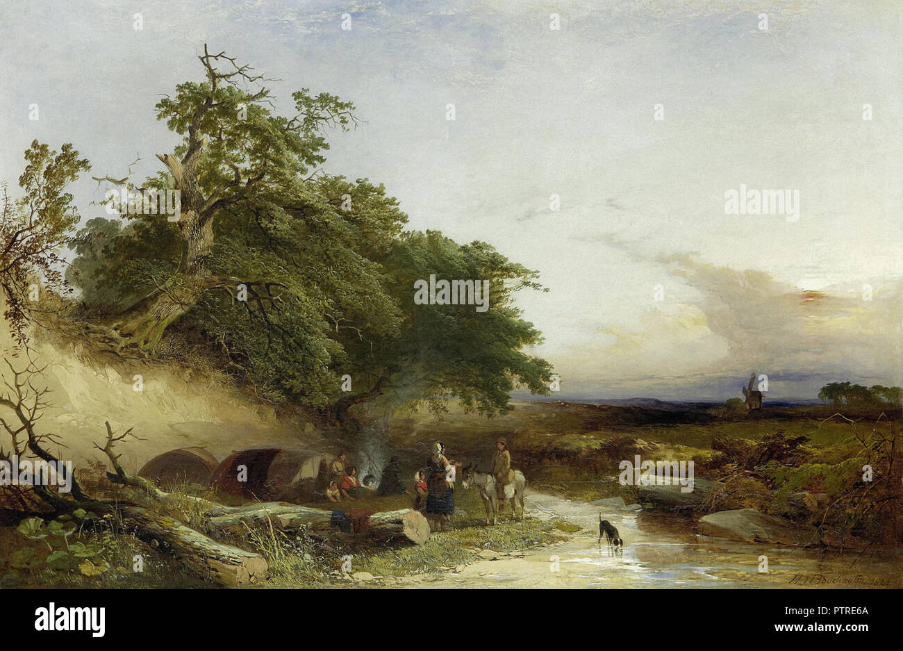 Gypsy encampment painting hi-res stock photography and images - Alamy