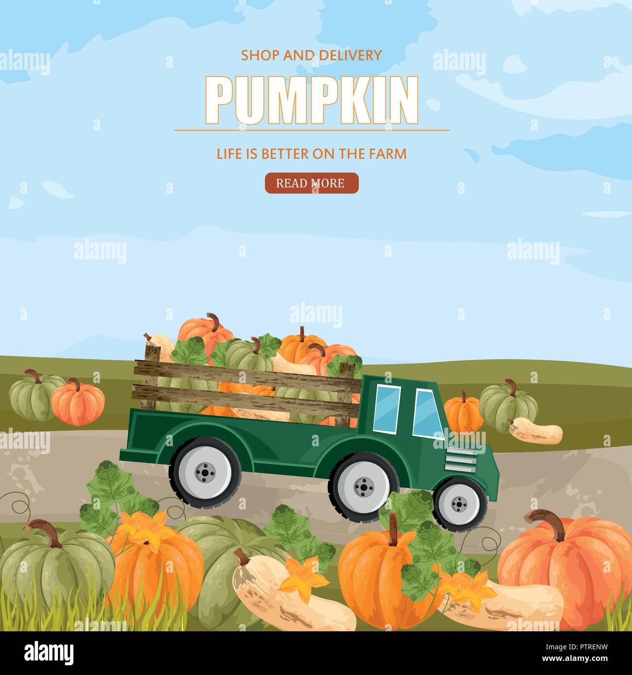 Pumpkins old truck agriculture hi-res stock photography and images - Alamy