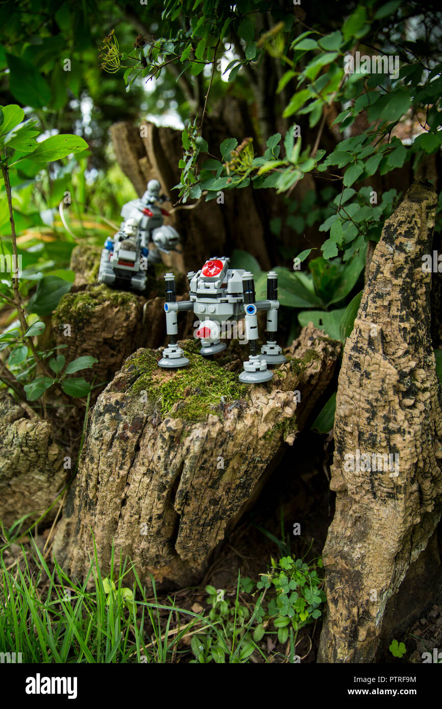 lego star wars vehicles sitting in a natural situation Stock Photo - Alamy