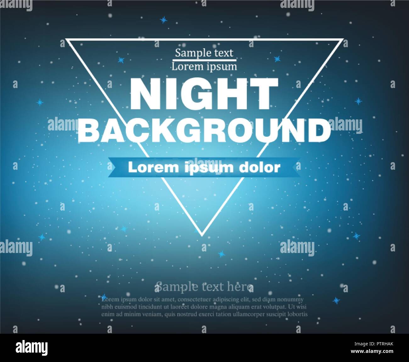 Night banner background Vector realistic template layout Stock Vector ...