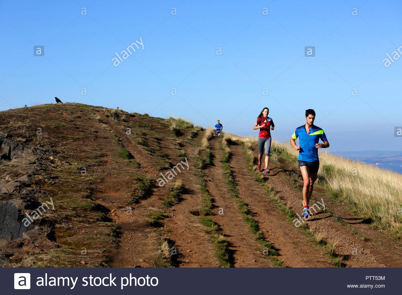 Edinburgh, United Kingdom. 10th October, 2018. Joggers running on ...