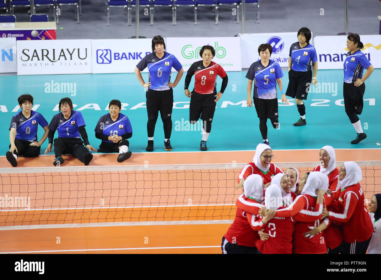 Jakarta, Indonesia. 10th Oct, 2018. Japan team group (JPN) Sitting ...