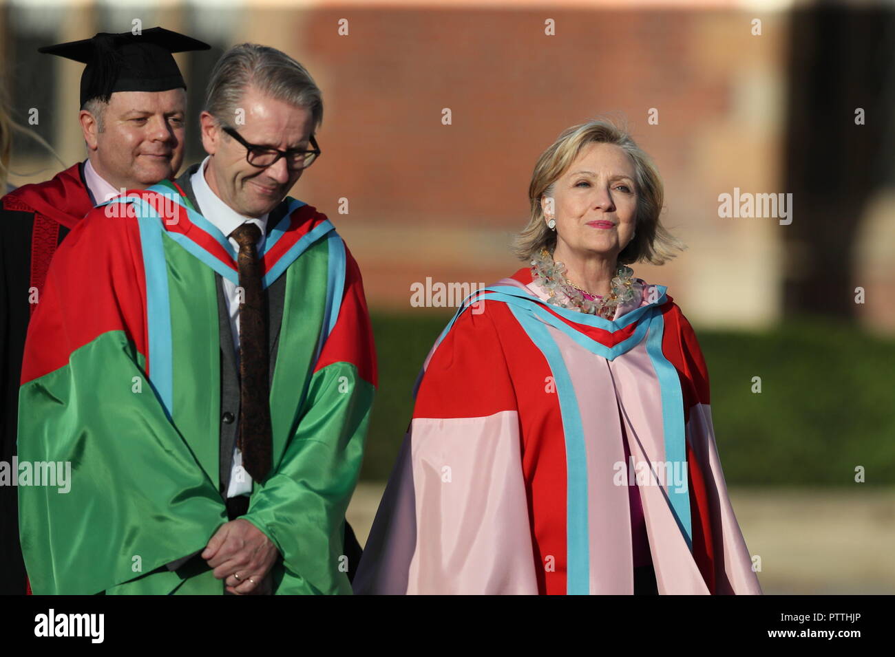 Hillary Clinton at Queen's University Belfast where she is to be ...