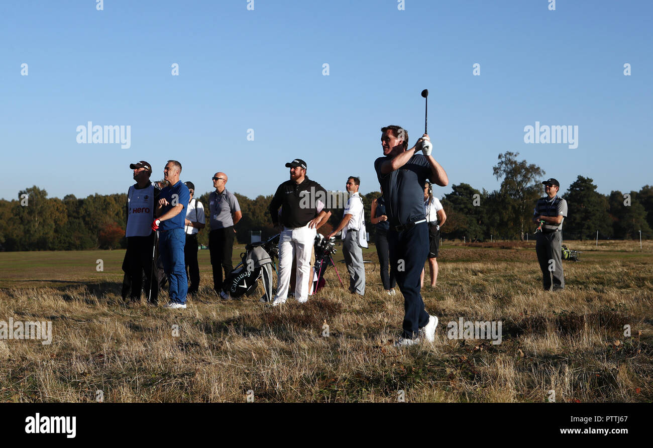 A P McCoy during the British Masters Pro-Am at Walton Heath Golf Club ...