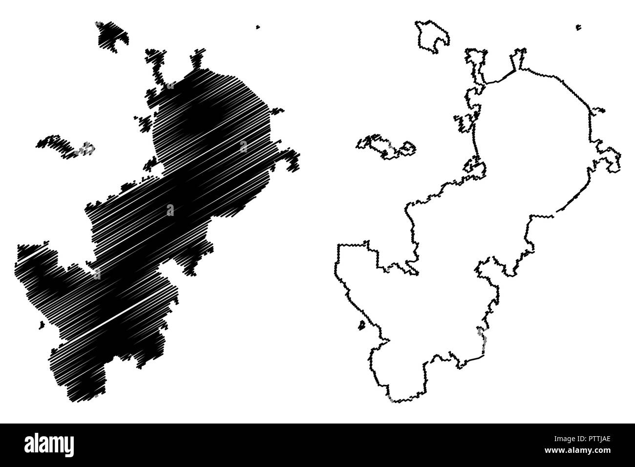 Moscow (Russia, Subjects of the Russian Federation, Federal cities of Russia) map vector ...