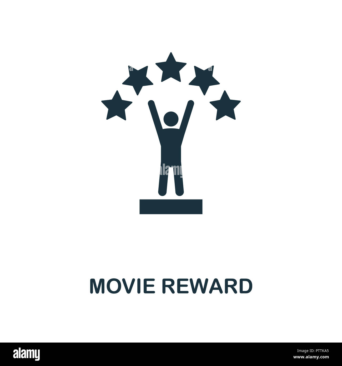 Movie Reward icon. Monochrome style design from cinema collection. UX ...