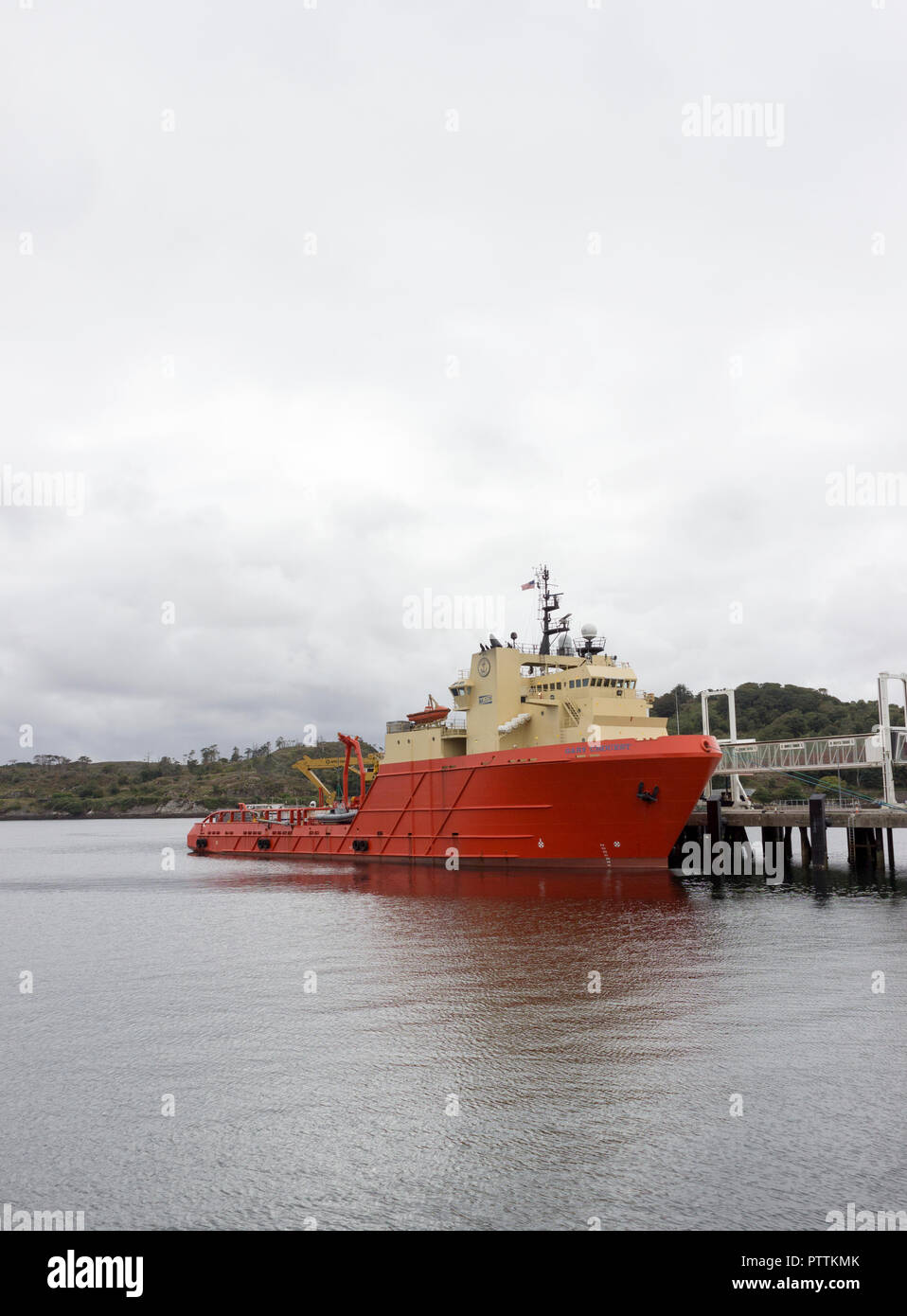 The Gary Chouest Offshore Supply Ship/Tug docked at Stornoway Harbour ...