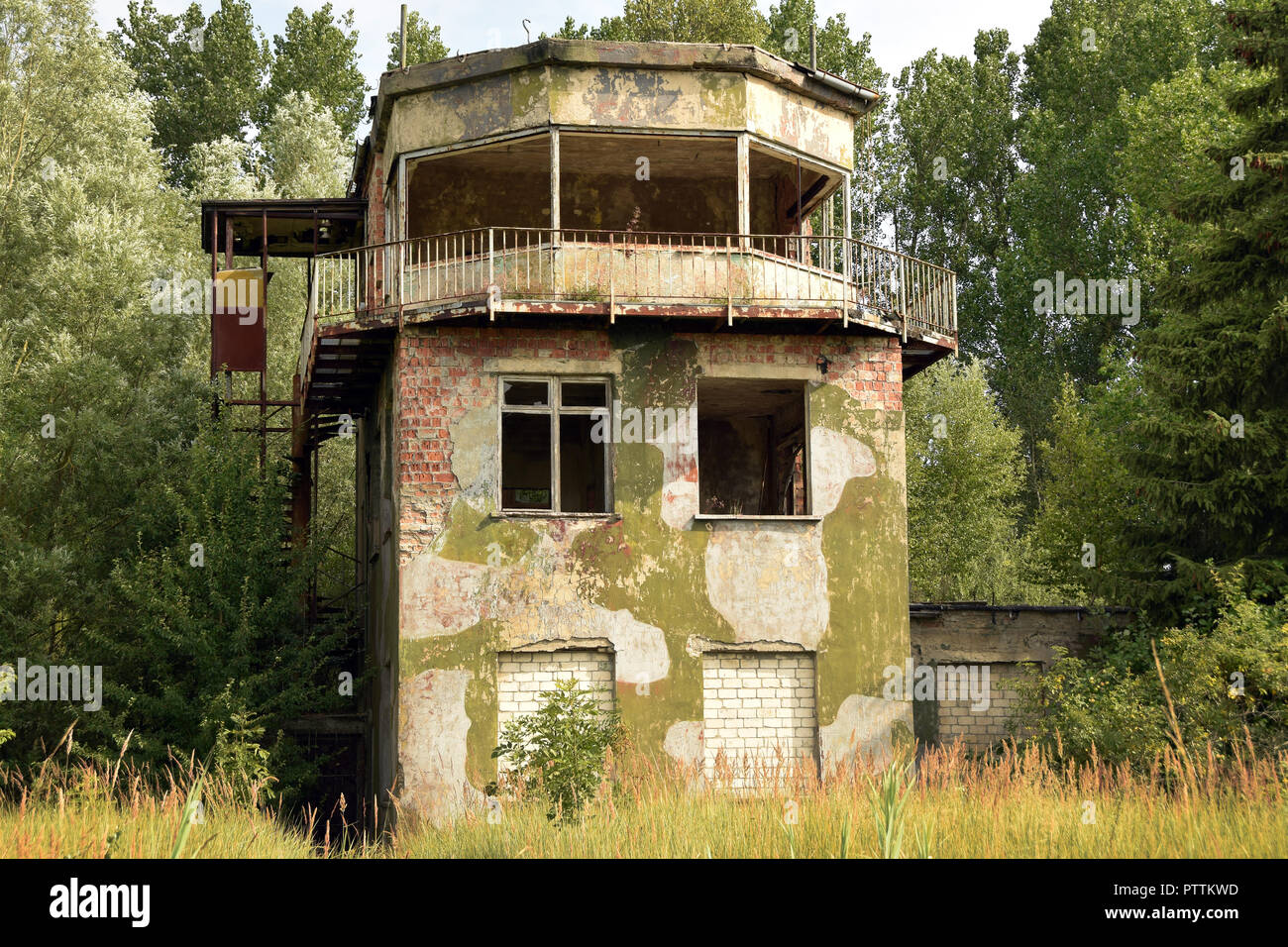 Relics of the soviet air base in Damgarten, former East Germany. The ...