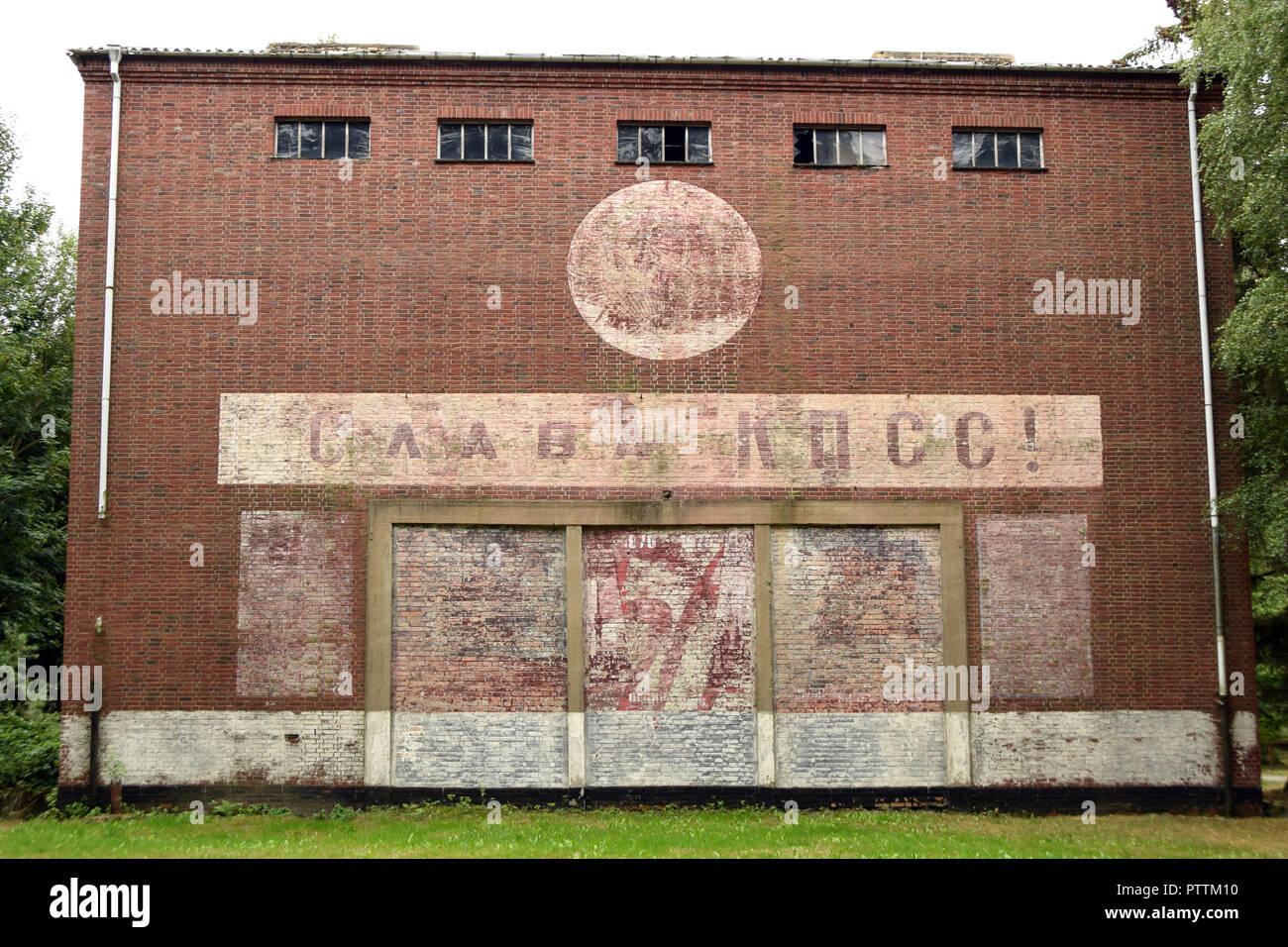 Relics of the soviet air base in Damgarten, former East Germany. This ...